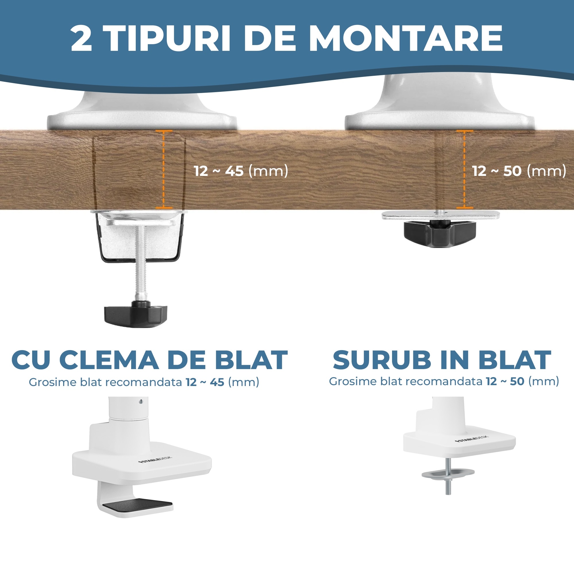 Suport monitor 17-49" inch, Brat Reglabil StableArm UpStrong Heavy-Duty ...