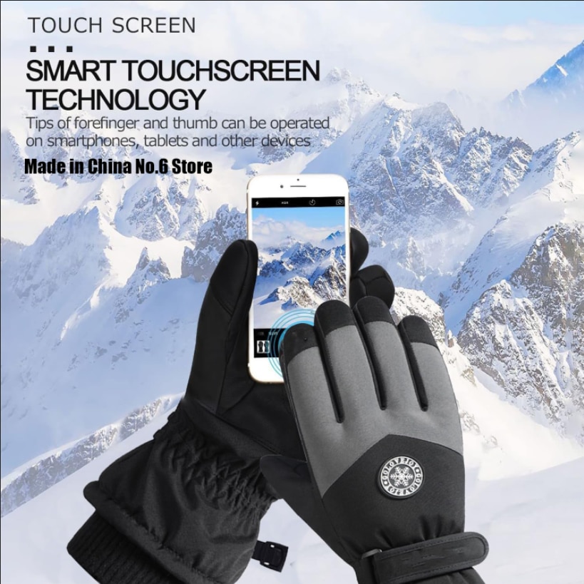 Manusi sport de iarna Touch Screen, poliester/fleece, pentru schi in ...