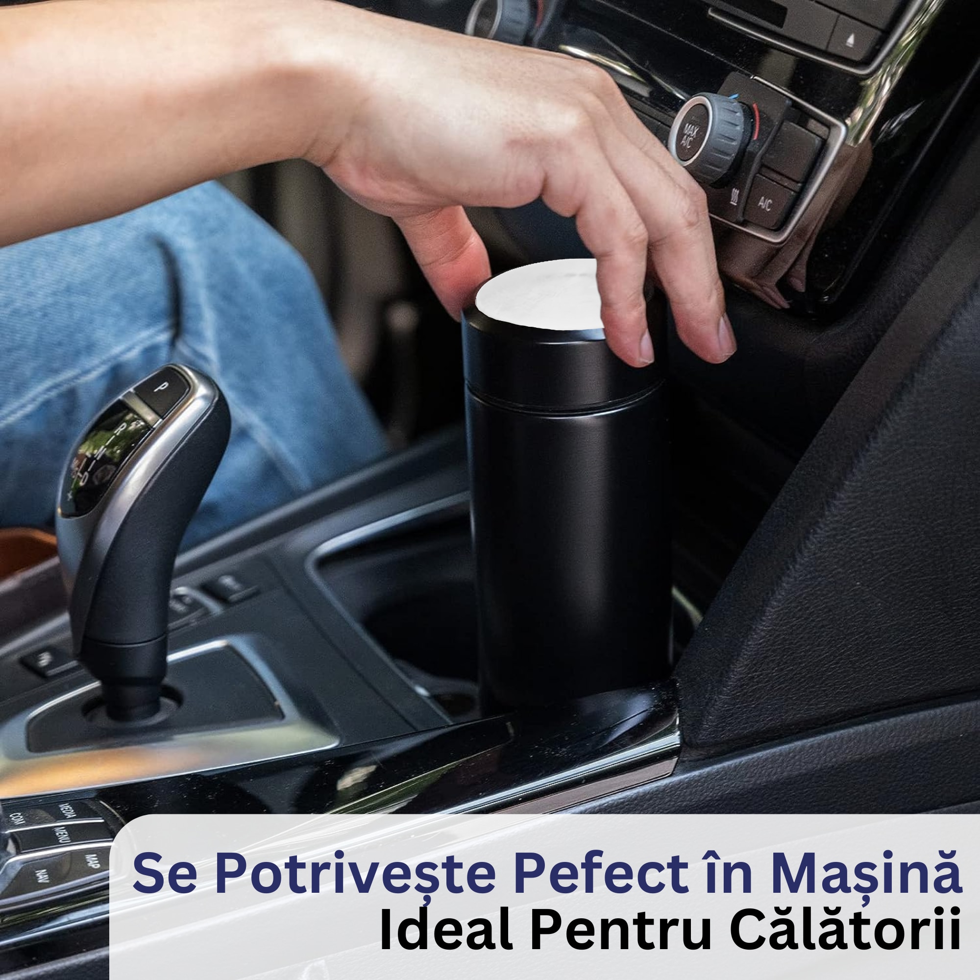 Set cadou pentru barbati, 5 Produse premium, Termos din inox, Agenta cu ...