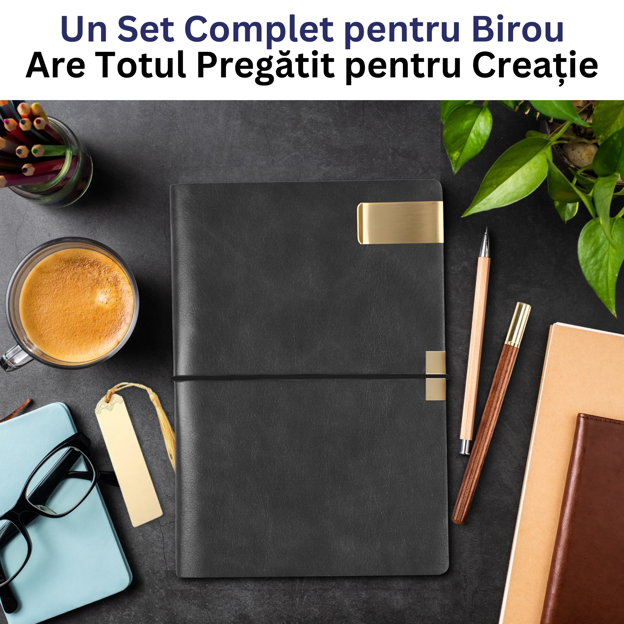 Set cadou pentru barbati, 5 Produse premium, Termos din inox, Agenta cu ...