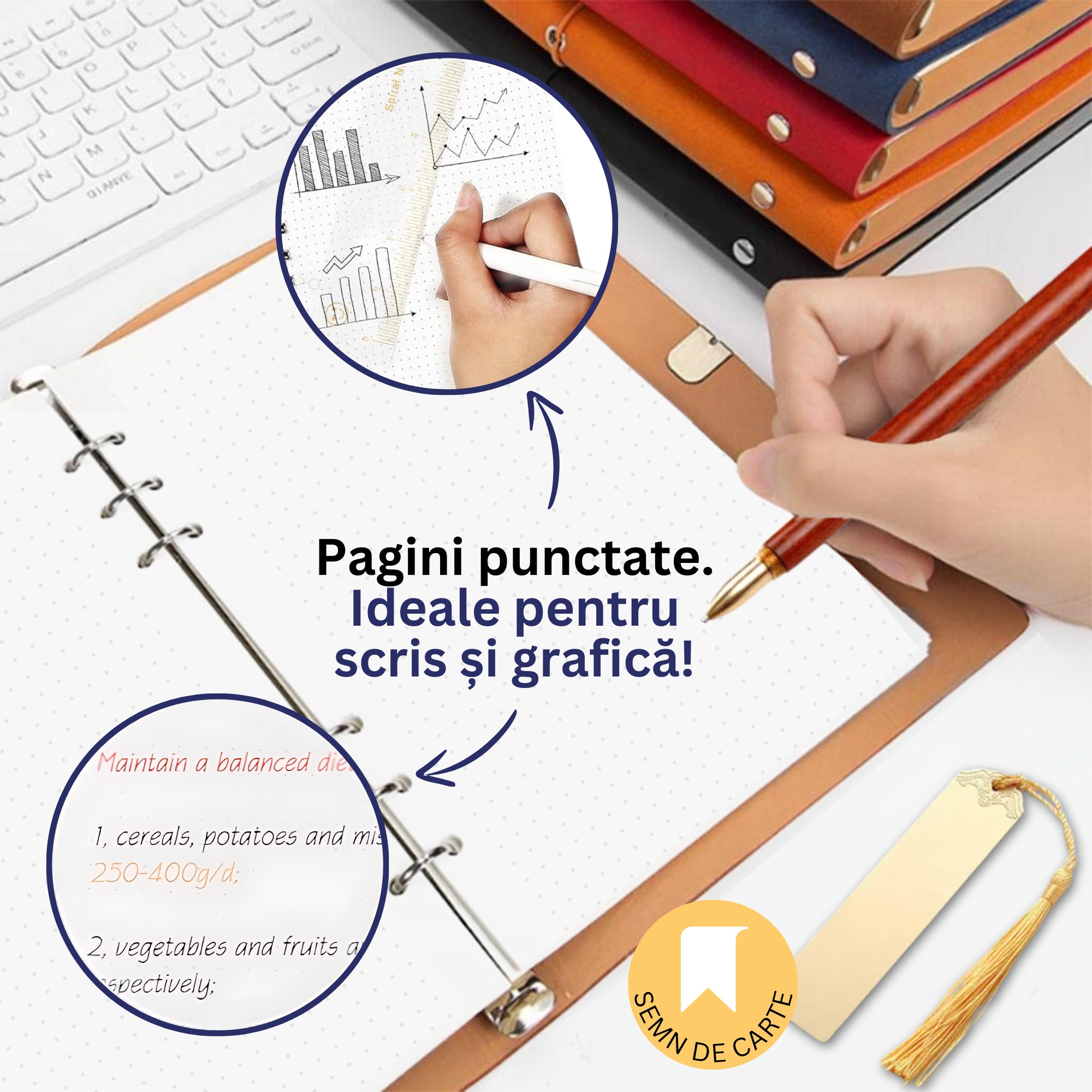 Set cadou pentru barbati, 5 Produse premium, Termos din inox, Agenta cu ...