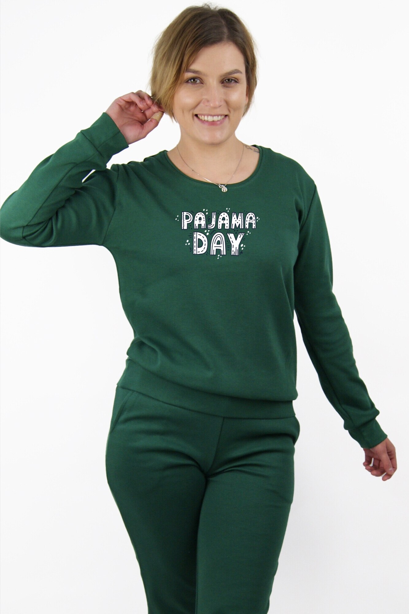 Pijama pentru femei CLANDESTINE PIJAMA DAY, Set 2 piese, Bluza cu ...