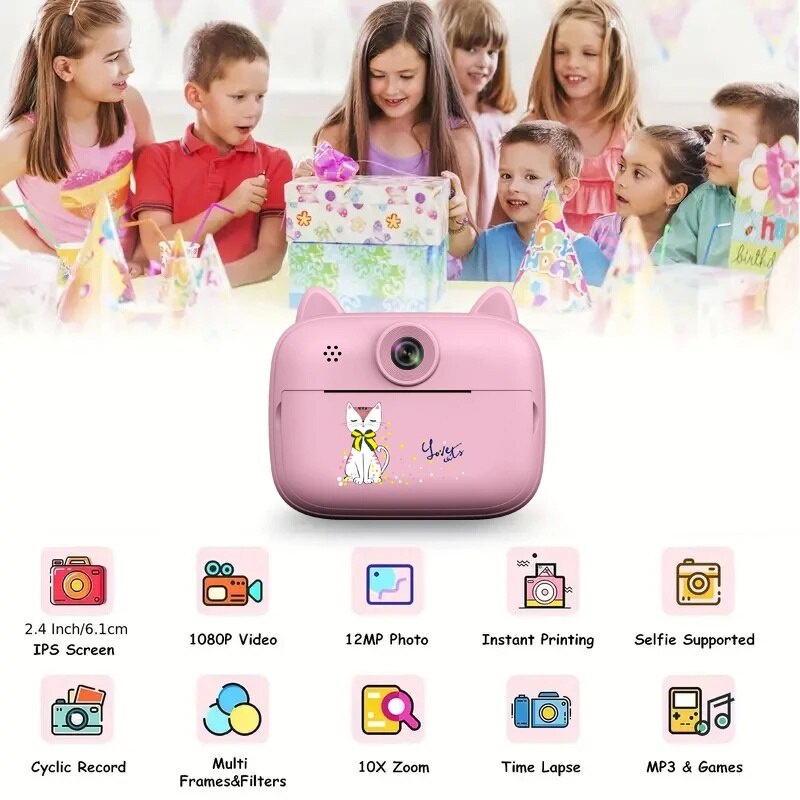 Camera instantanee pentru copii, Aparat foto copii cu functie de ...