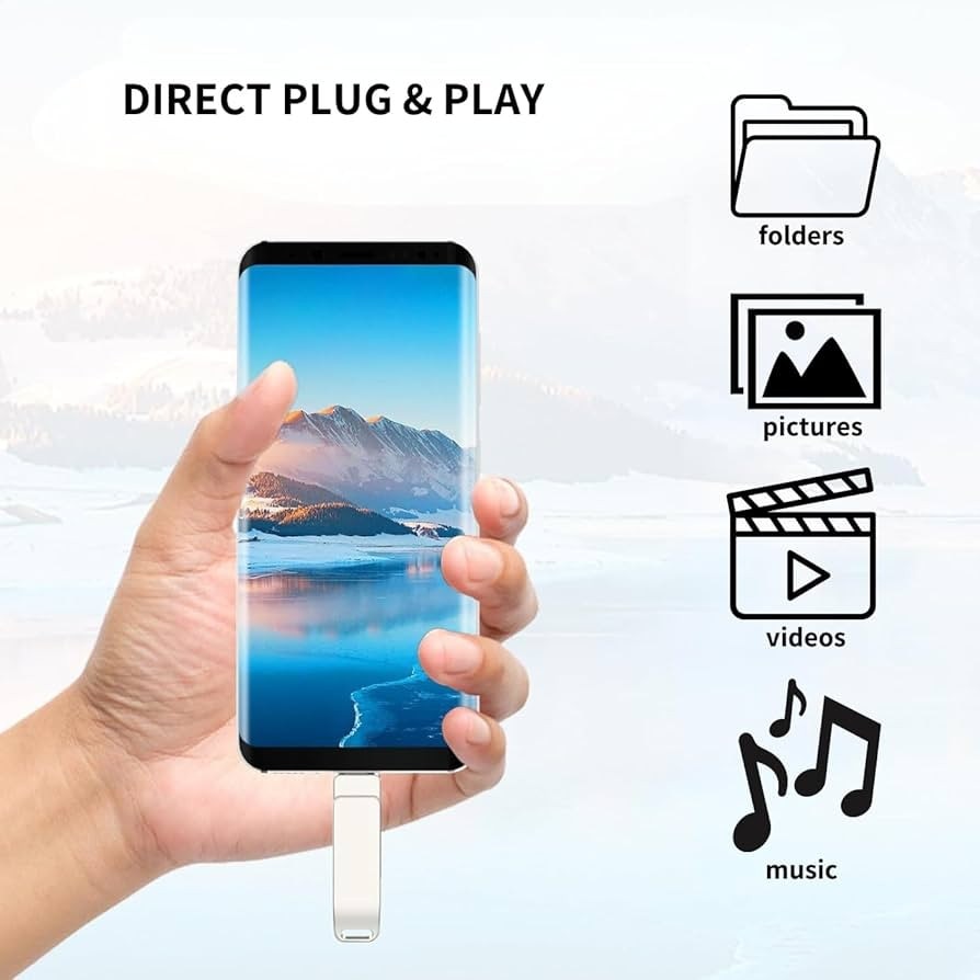 Stick Memorie 6TB, 2IN1, USB3.0 si Type-C, Rotabil 360⁰, Compatibil cu ...