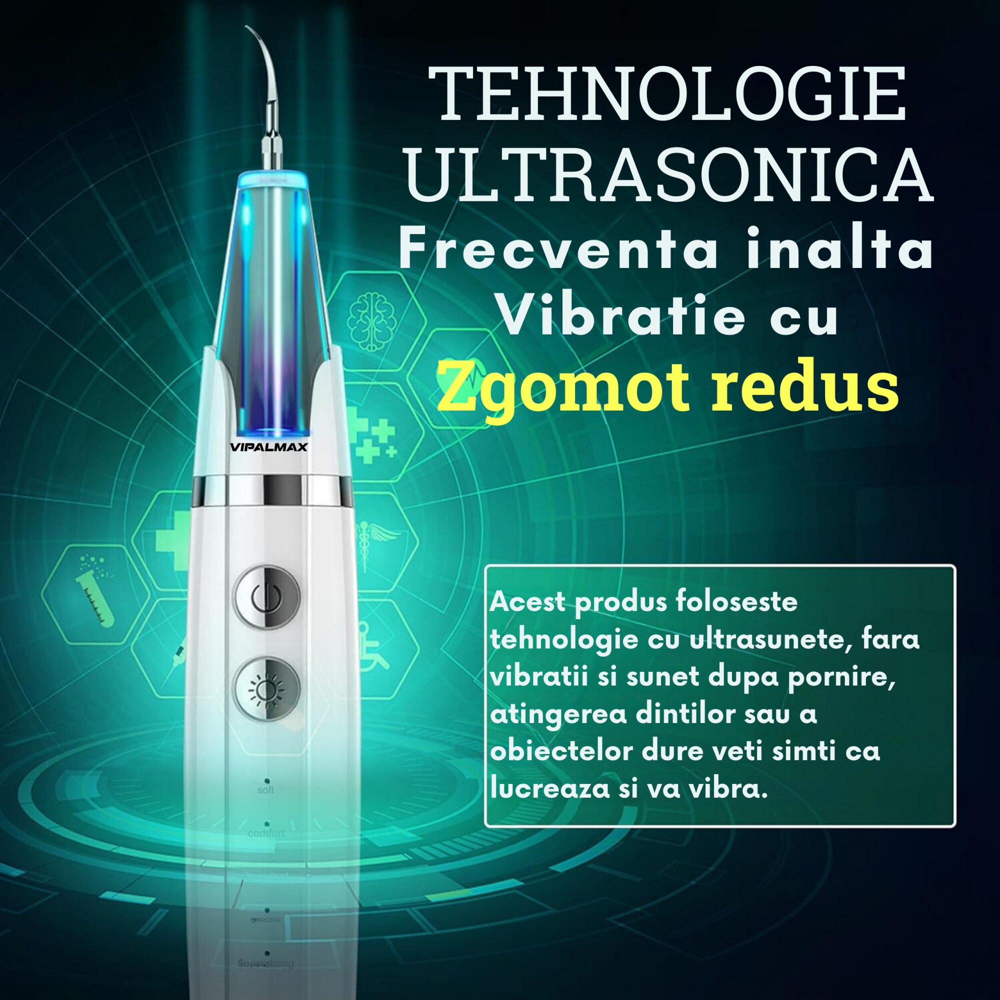 Aparat pentru Detartraj VIPALMAX®, Dispozitiv Eliminare Tartru si ...