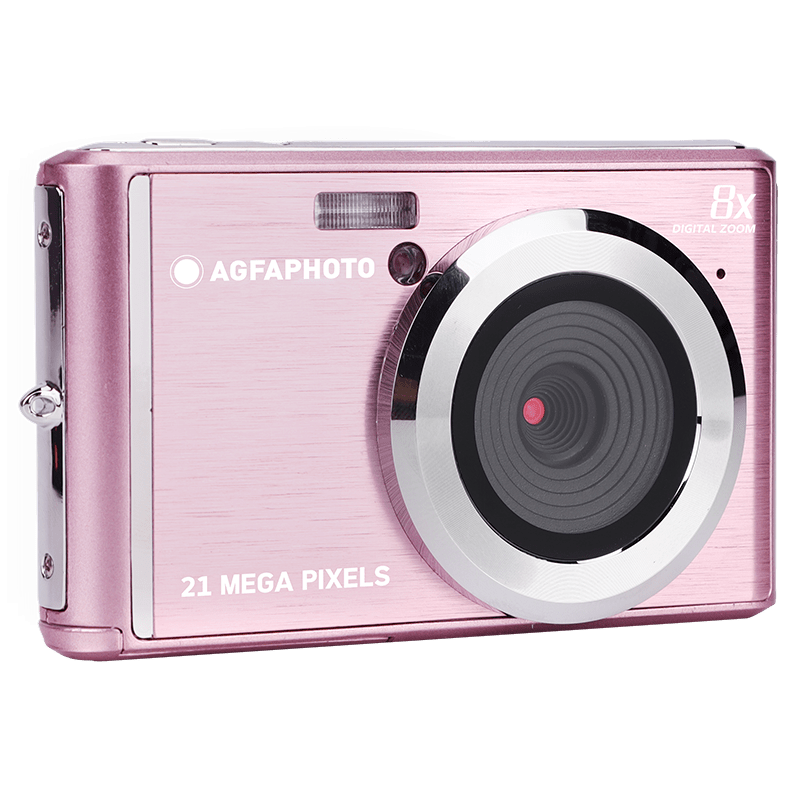Pachet Camera foto digitala AgfaPhoto DC5200 21MP HD 720p Roz, si card ...