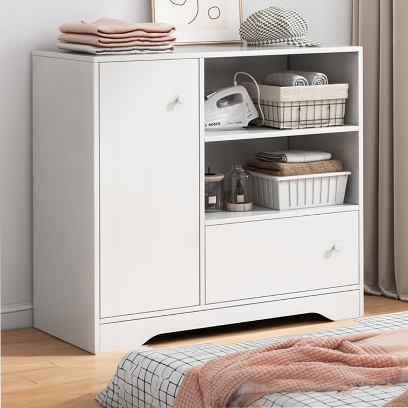 Biblioteca deschisa in picioare, comoda cu 4 rafturi, mare, alba ...