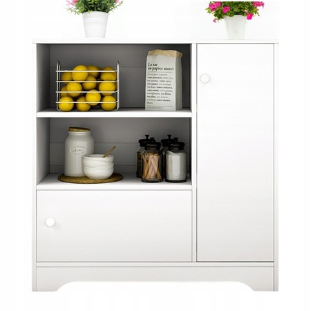 Biblioteca deschisa in picioare, comoda cu 4 rafturi, mare, alba ...