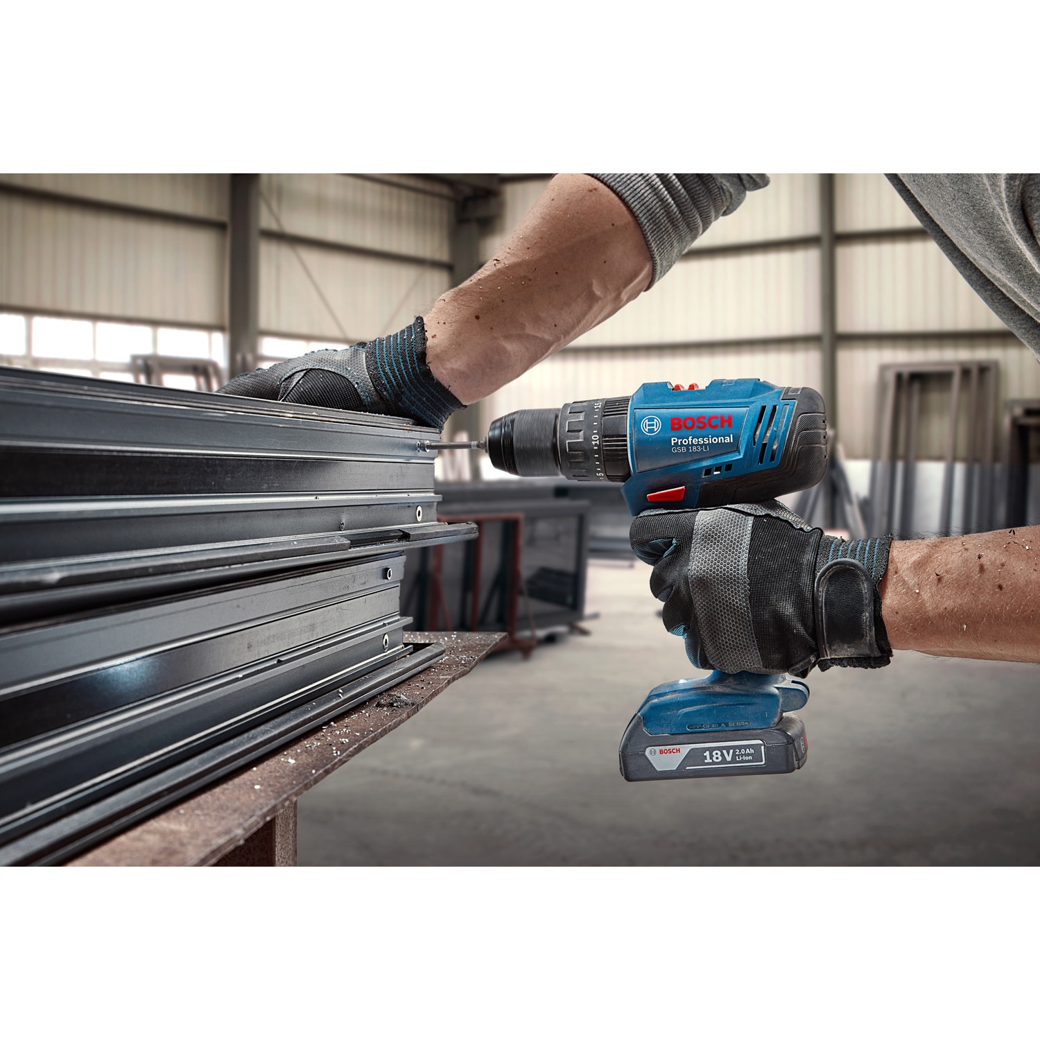 Bosch Professional GSB 183-LI 06019K9100 akkus ütvefúró, 18 V, 21/56 Nm ...