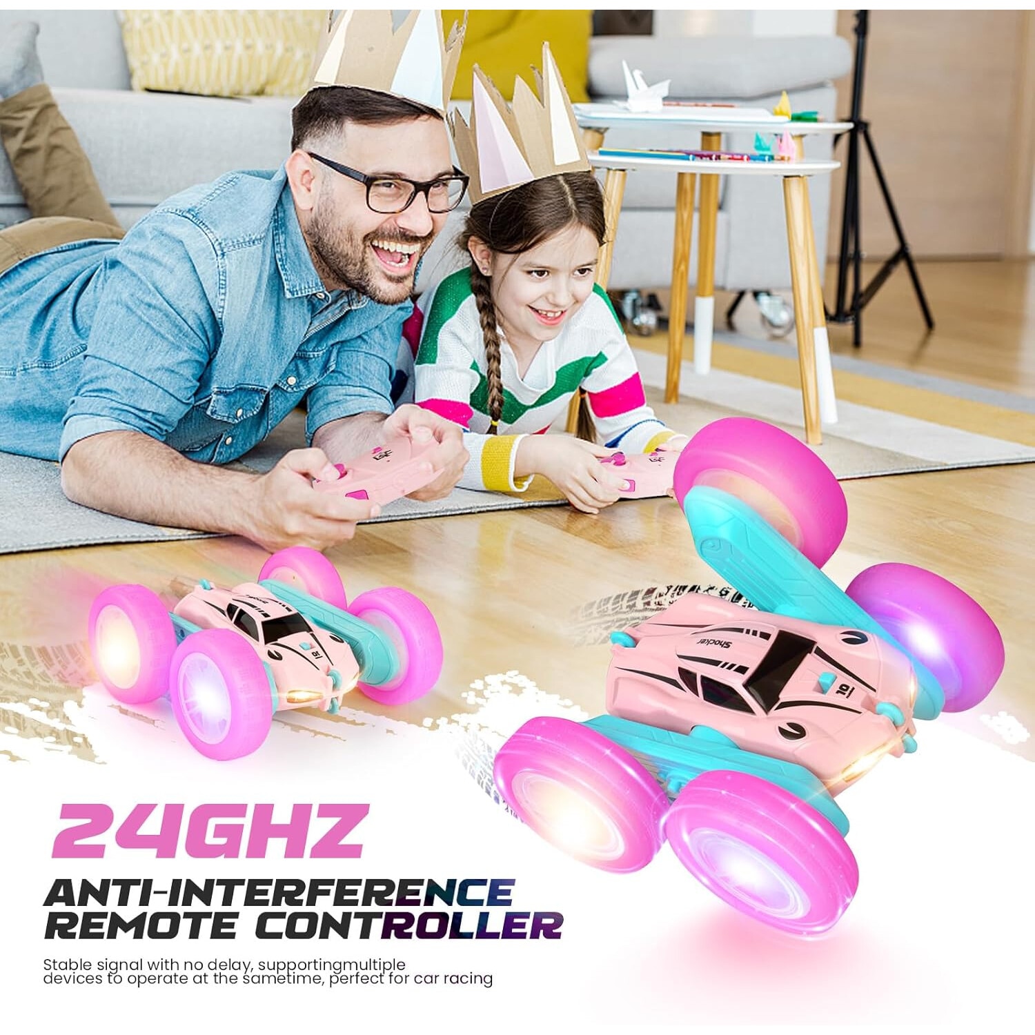 Masina de jucarie cu telecomanda pentru copii, vehicul de stunt cu ...