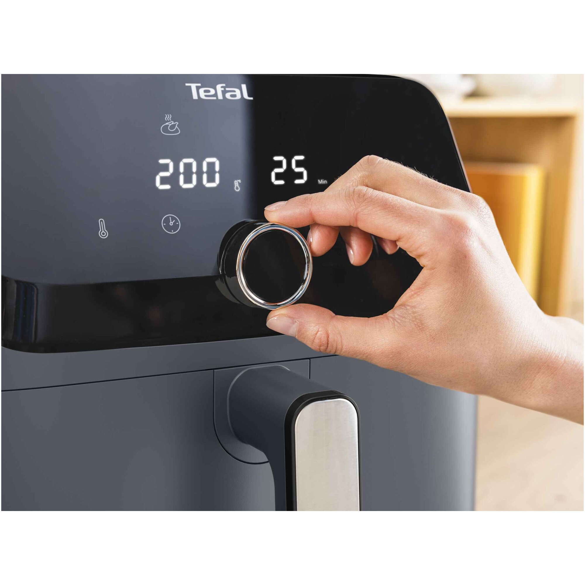 Friteuza cu aer cald Tefal Easy Fry Mega EY855BE0, 2020W, capacitate 7.5 L, 8 programe automate ...