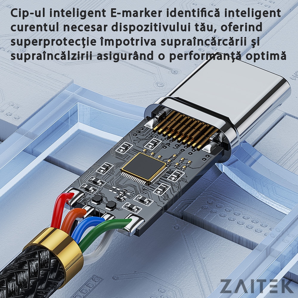 Cablu USB Type C la Type C, Incarcare Super Rapida, 100W PD ...