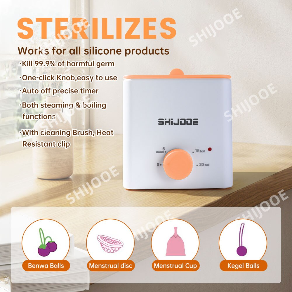 Sterilizator Cupe Menstruale，SHIJOOE®，2 cupe menstruale din silicon medical，reutilizabila ...