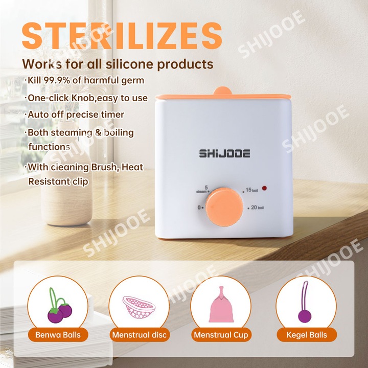 Sterilizator Cupe Menstruale，SHIJOOE®，2 cupe menstruale din silicon medical，reutilizabila ...