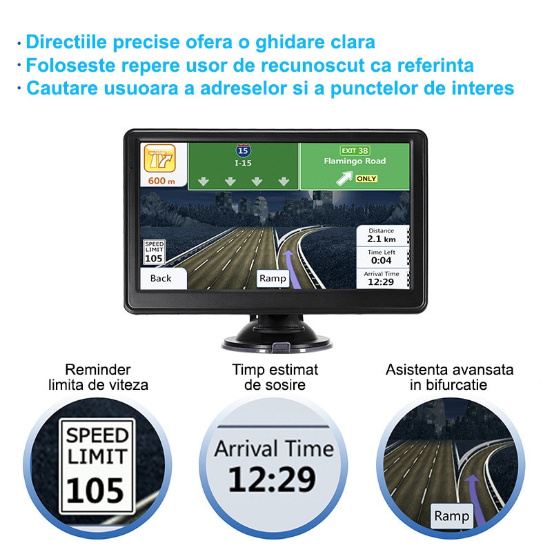 Sistem Profesional De Navigatie GPS 7 inch, Ecran Touchscreen Premium ...