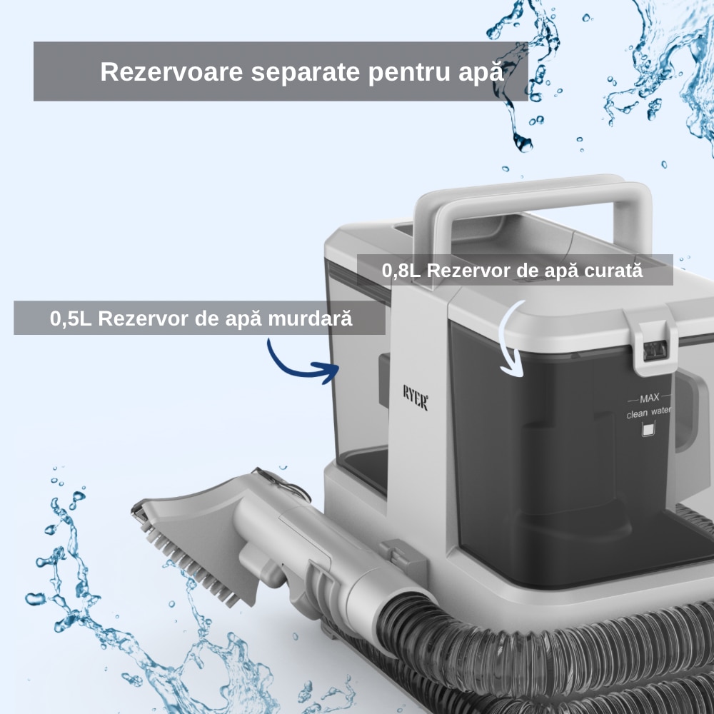 Професионална прахосмукачка с измиване Ryer Carpet Cleaner COMPACT ...