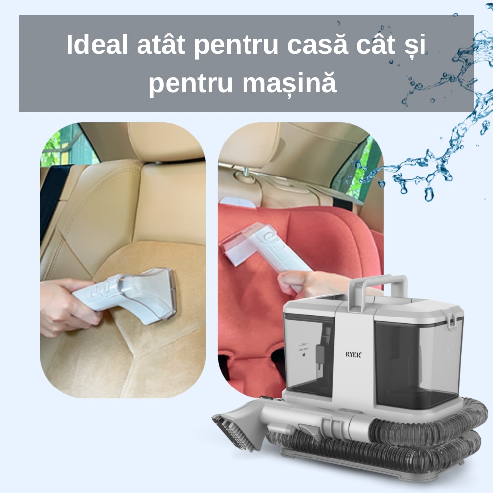Aspirator profesional cu spalare Ryer Carpet Cleaner COMPACT Injectie ...