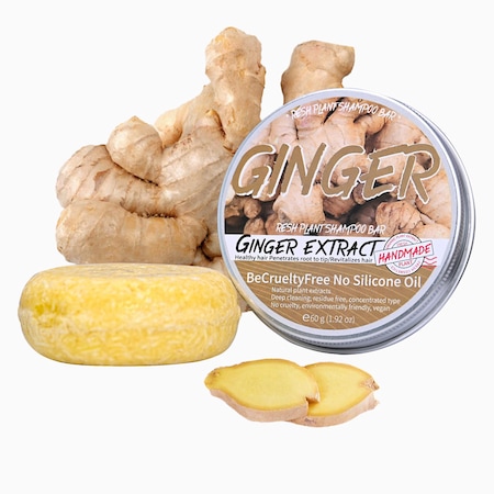 Sampon solid pentru cresterea parului cu extract de ghimbir, unisex ...