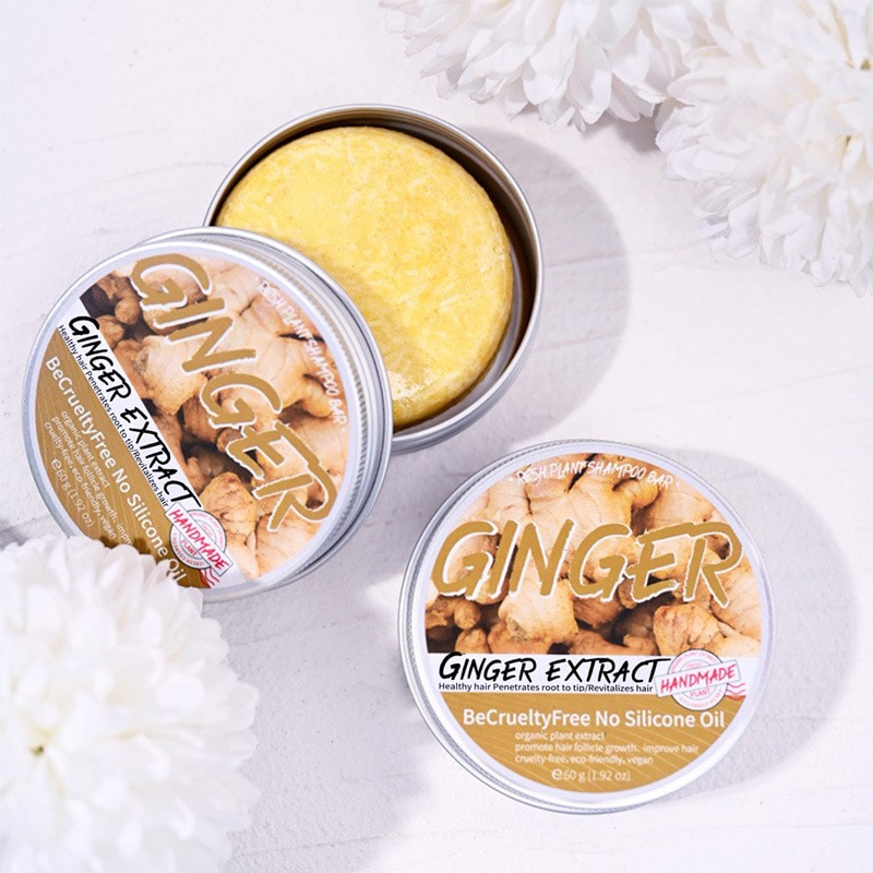 Sampon solid pentru cresterea parului cu extract de ghimbir, unisex ...