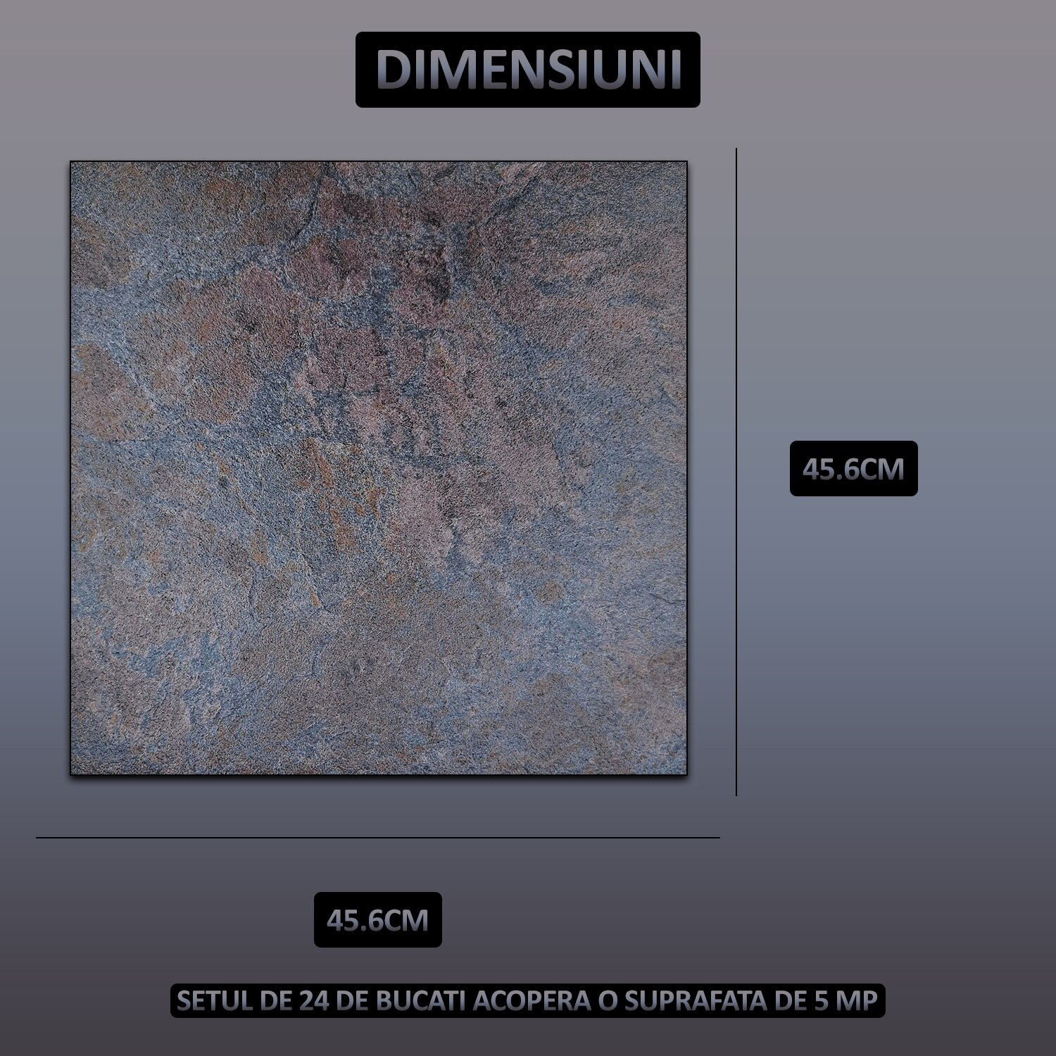 Set 24 x placi din PVC autoadezive pentru podea/perete NEXTLY ...