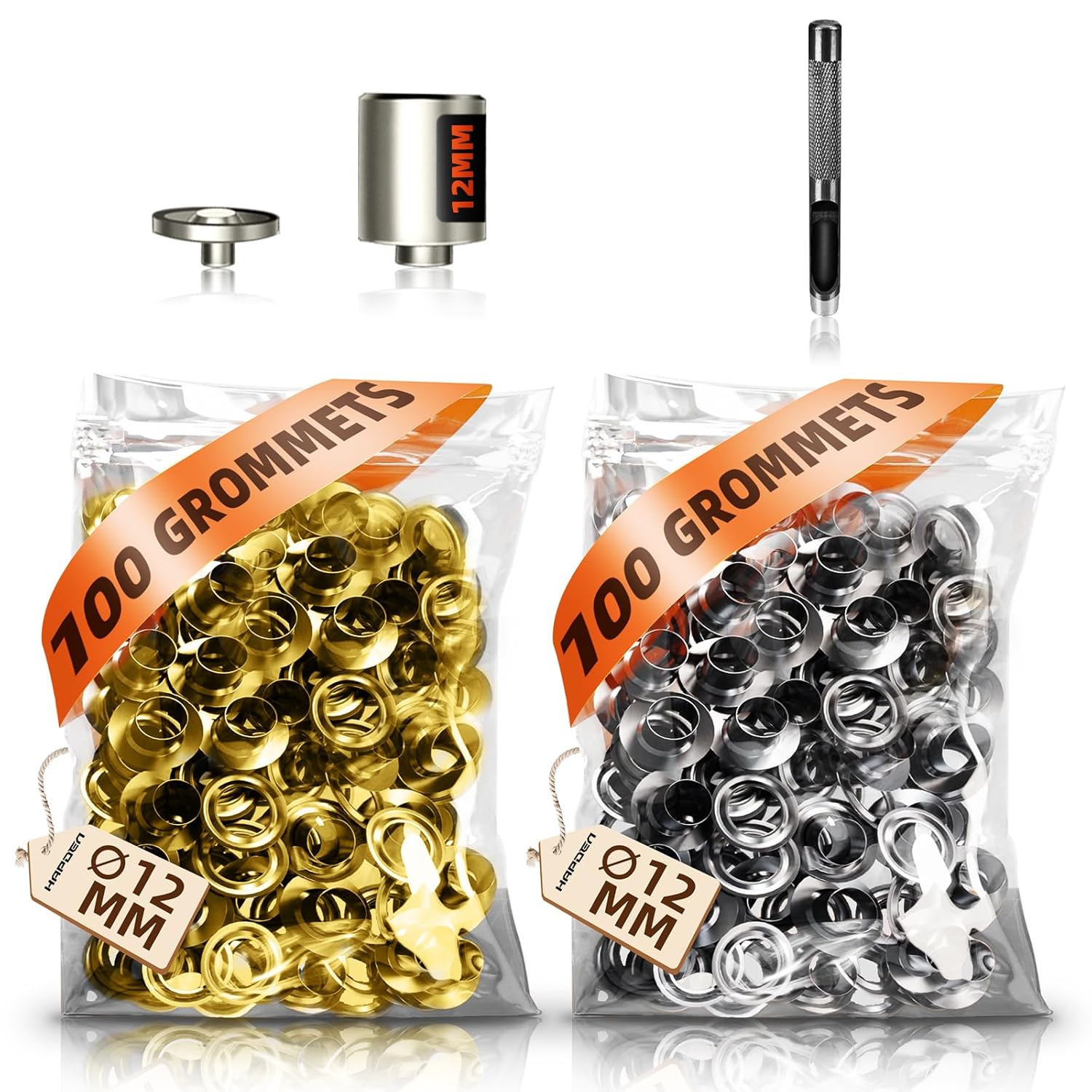 Set 200 capse cu ocheti 12 mm cu adaptor pentru cleste, pentru bannere ...