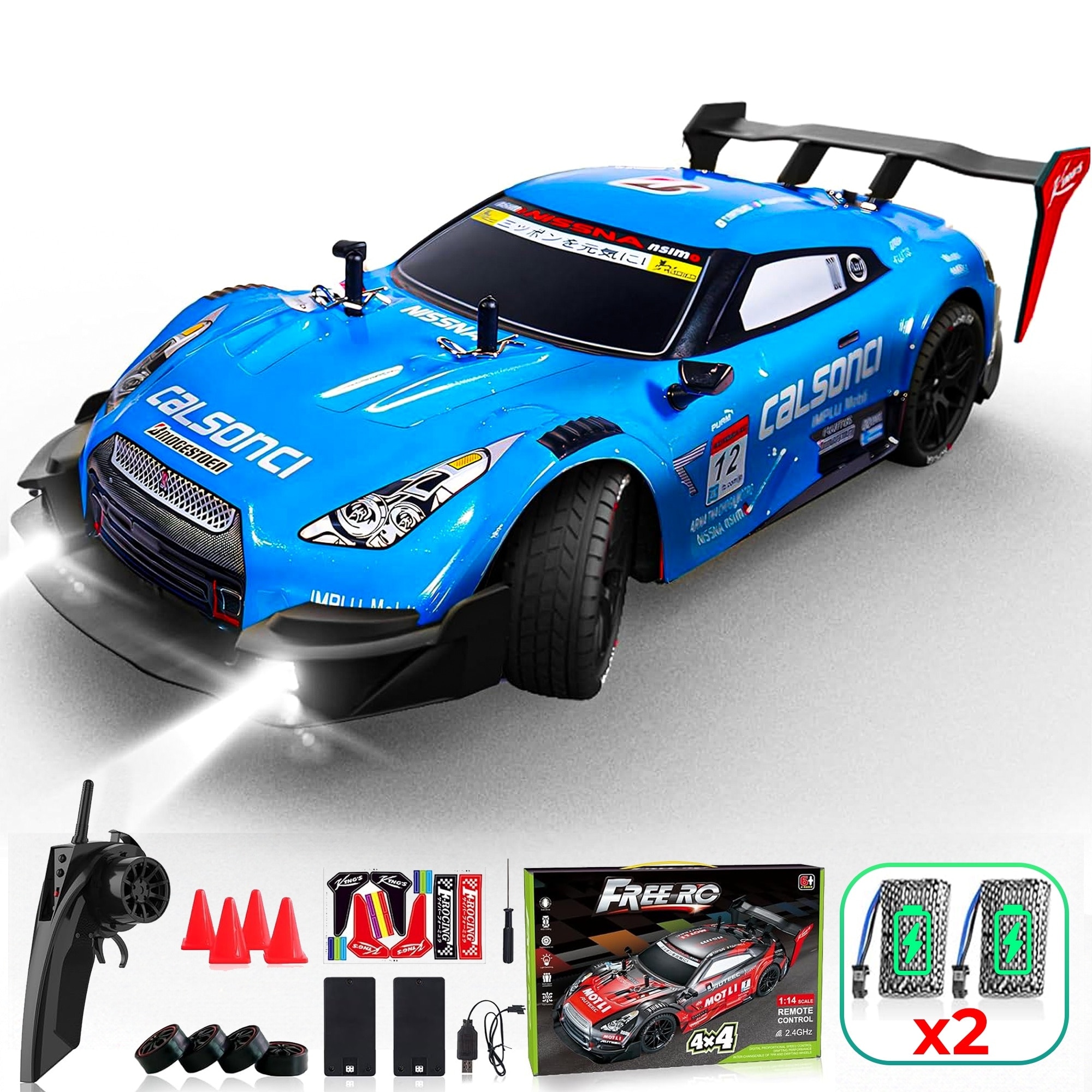 Masina cu telecomanda RC, Timebox, Drift car, 30km/h, 4x4, lumini LED ...