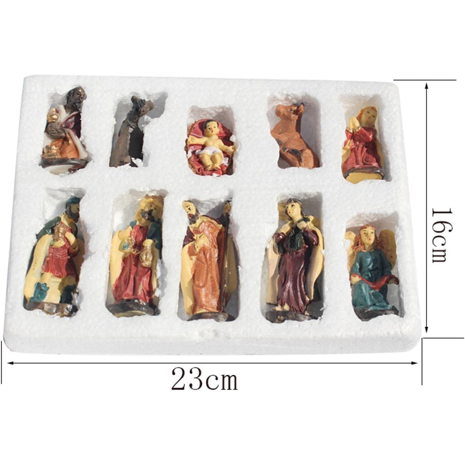 Set 10 figurine din rasina, Craciun Nasterea lui Iisus, Multicolor ...