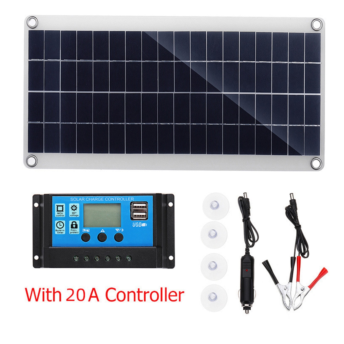Kit panou solar, 300W, panou solar flexibil, modul PV monocristalin ...
