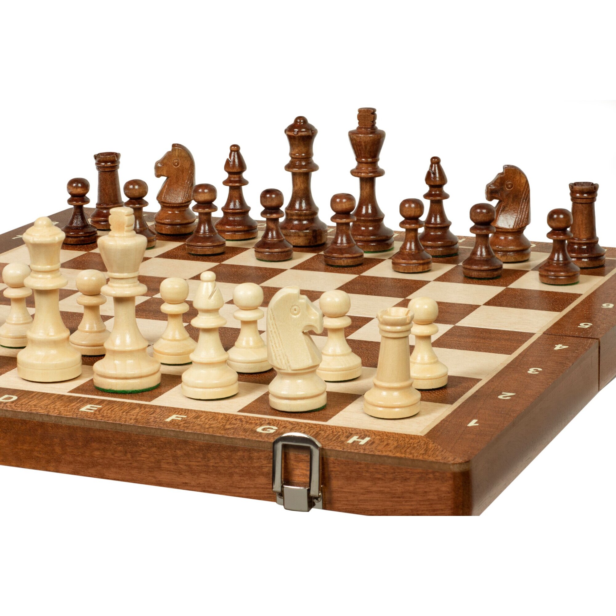 Set sah, Sunrise Chess & Games, Lemn, Exclusive nr 4, 38x38cm - eMAG.ro
