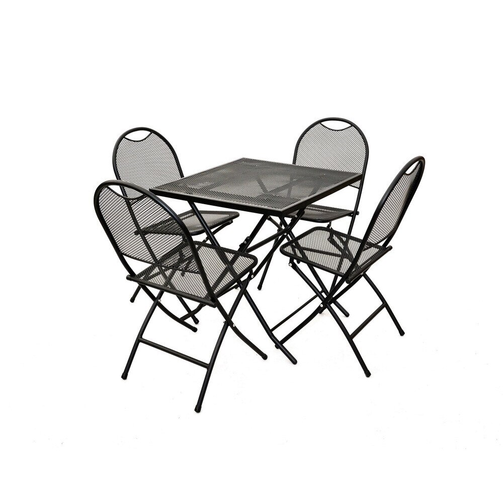 Set mobilier de gradina din metal Rojaplast Cesena, cu 4 scaune, masa ...