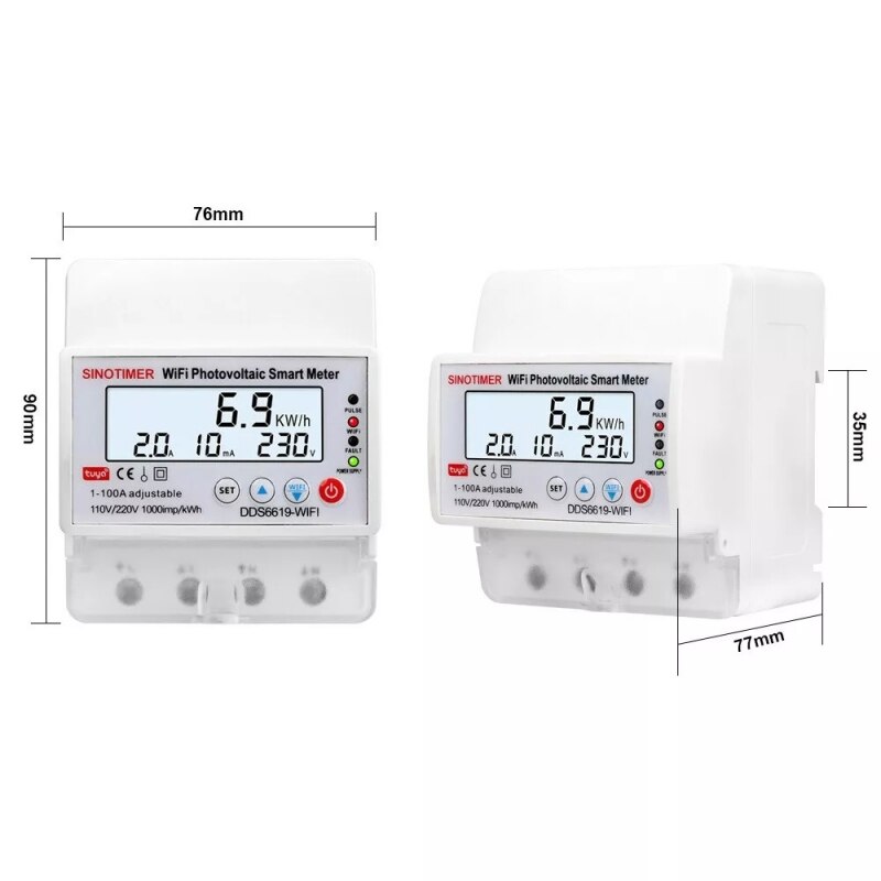 Contor de energie SINOTIMER, WIFI bidirectional, 100A, pentru panouri ...