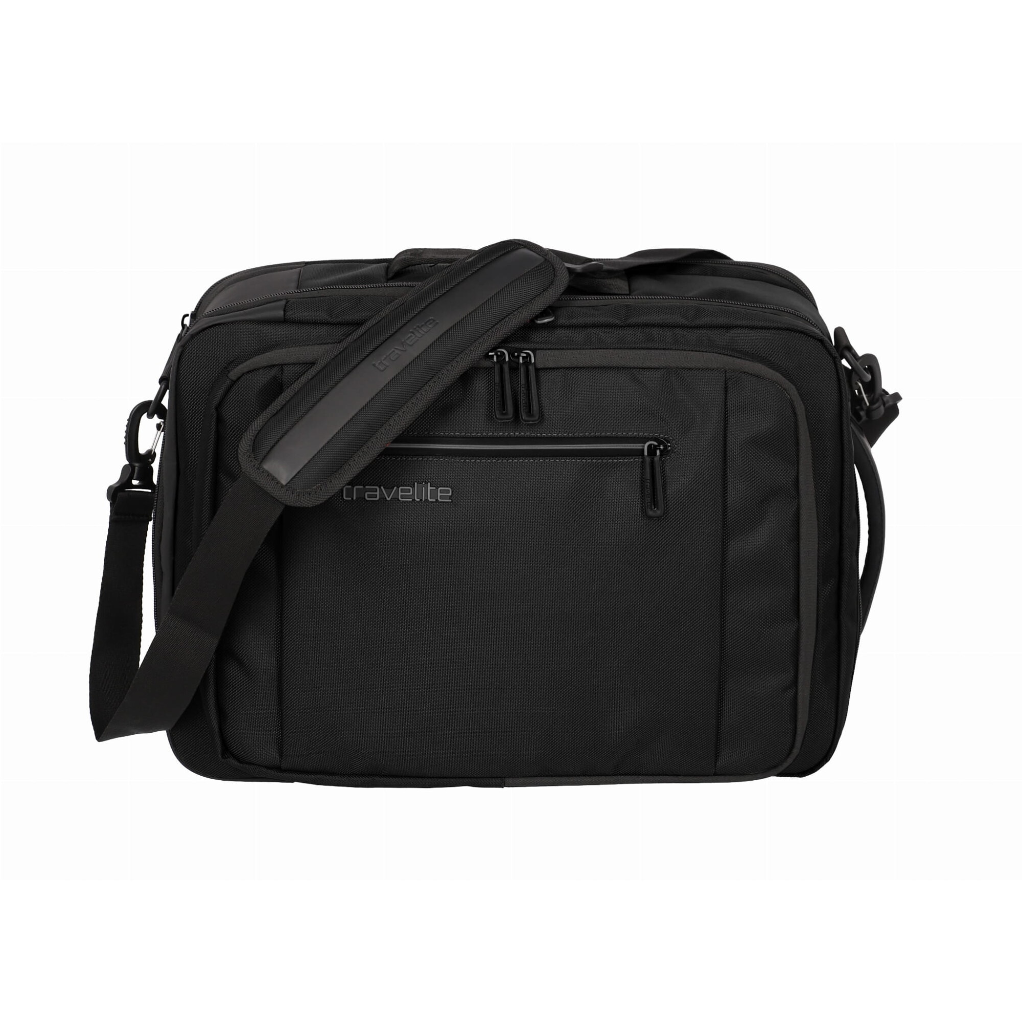 Geanta de calatorie, Travelite, poliester, 31 x 43 x 20/24 cm, negru ...