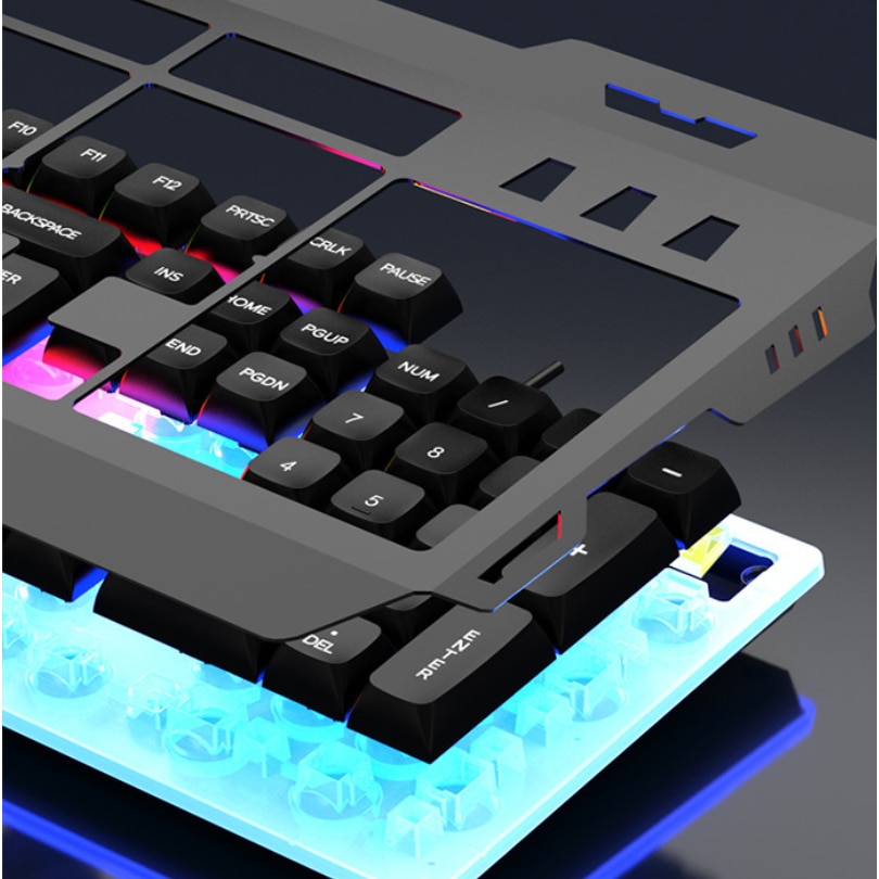 Set tastatura si mouse, senzatie mecanica, retroiluminare colorata ...