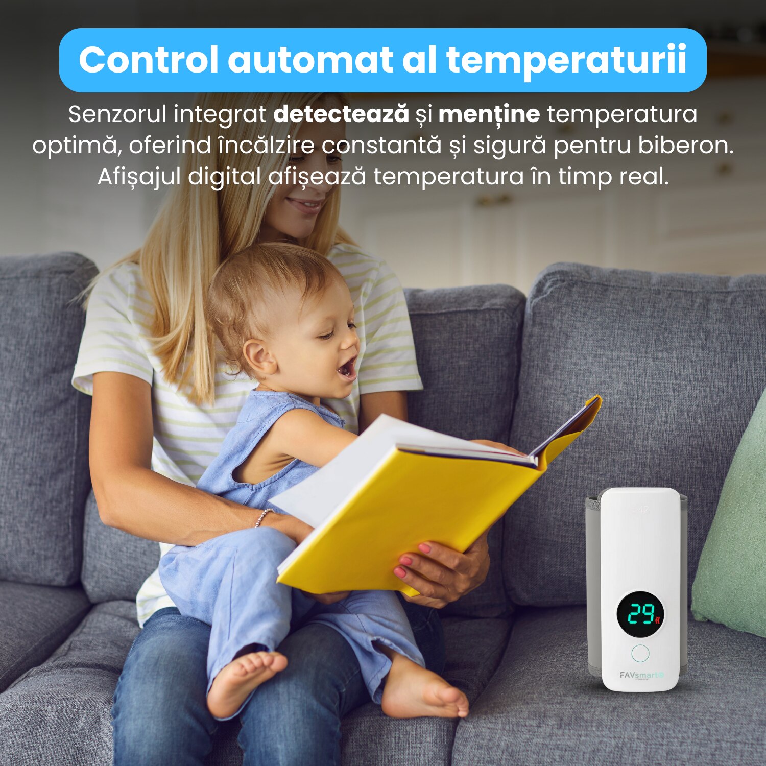 Incalzitor Portabil Biberoane FAVsmart® Pentru Bebelusi, Mentine ...