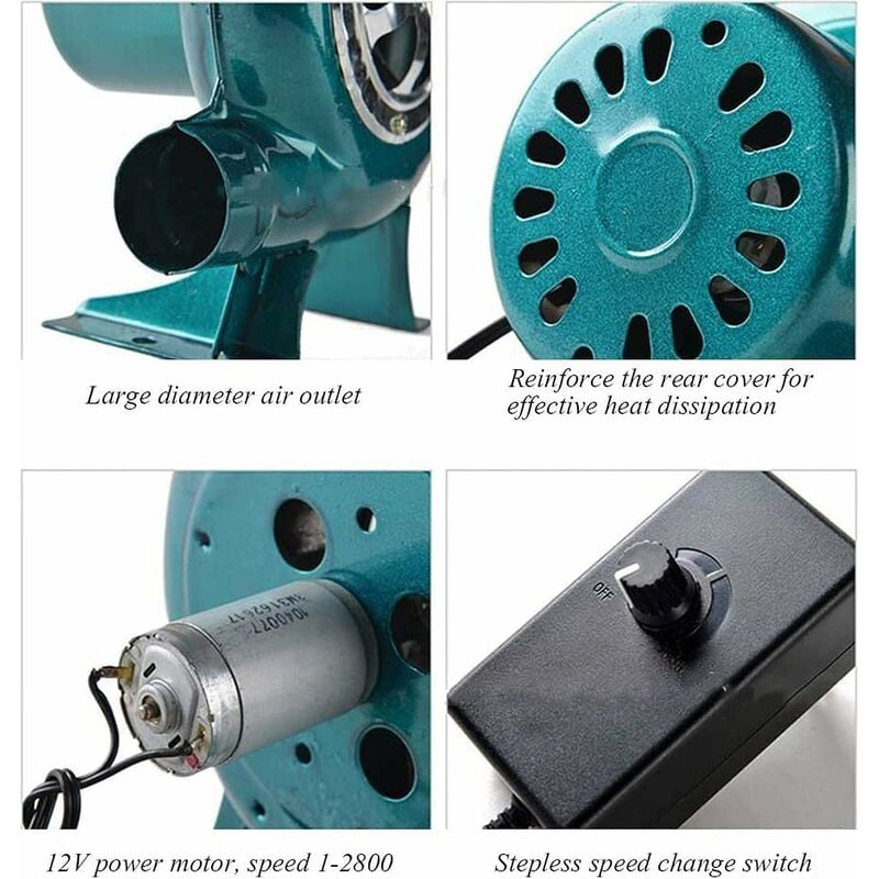 Suflanta electrica pentru gratar, Tovbmup 220V, 30W-80W, 0.5-1.1m/min ...