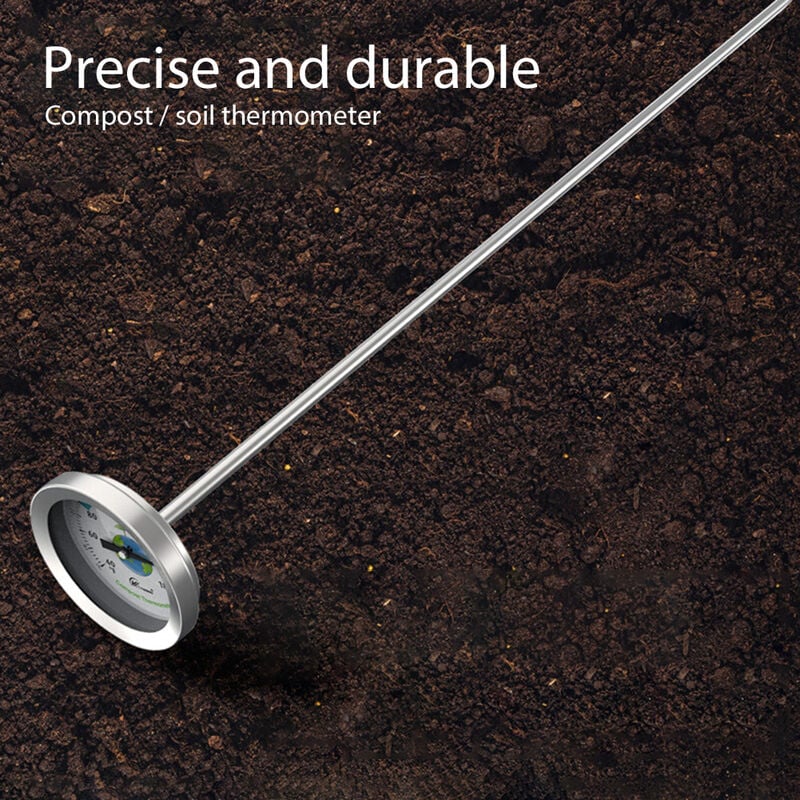 Termometru de sol pentru compost, 50cm, otel inoxidabil, precis, fara ...