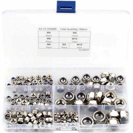 Set de piulite hexagonale din otel inoxidabil 304, cu insertie din ...