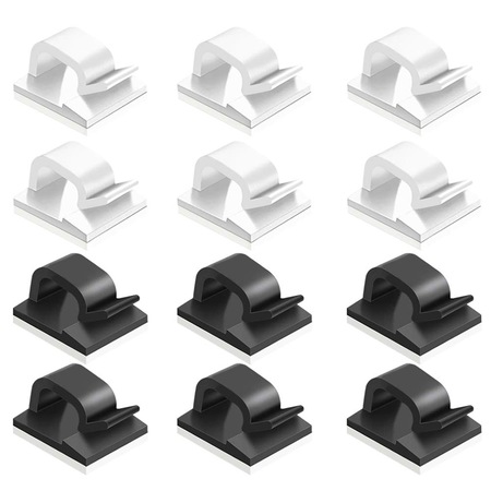 Set 60 cleme autoadezive Crrkty, clipsuri adezive pentru organizarea ...