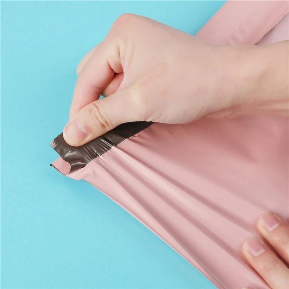 Plic curierat fara buzunar, 190 x 250 mm, 55 microni, 50 buc/ set, Roz ...