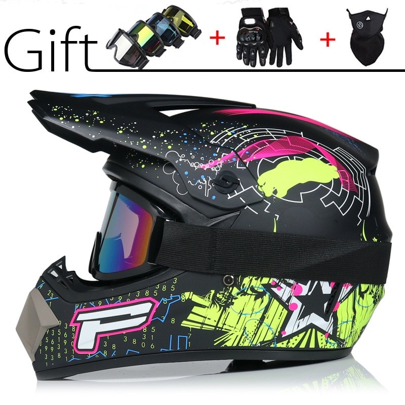 Set Casca Cross cu Manusi, Ochelari, Cagula, Pentru Motociclete, Dirt ...