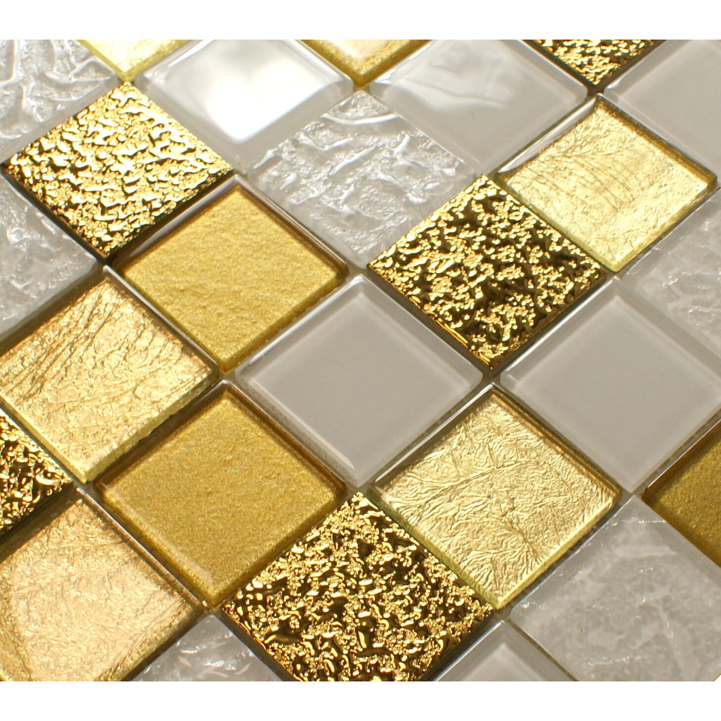 "GOLD ARENA" fehérarany üvegmozaik, dekoratív arany konyha- és ...