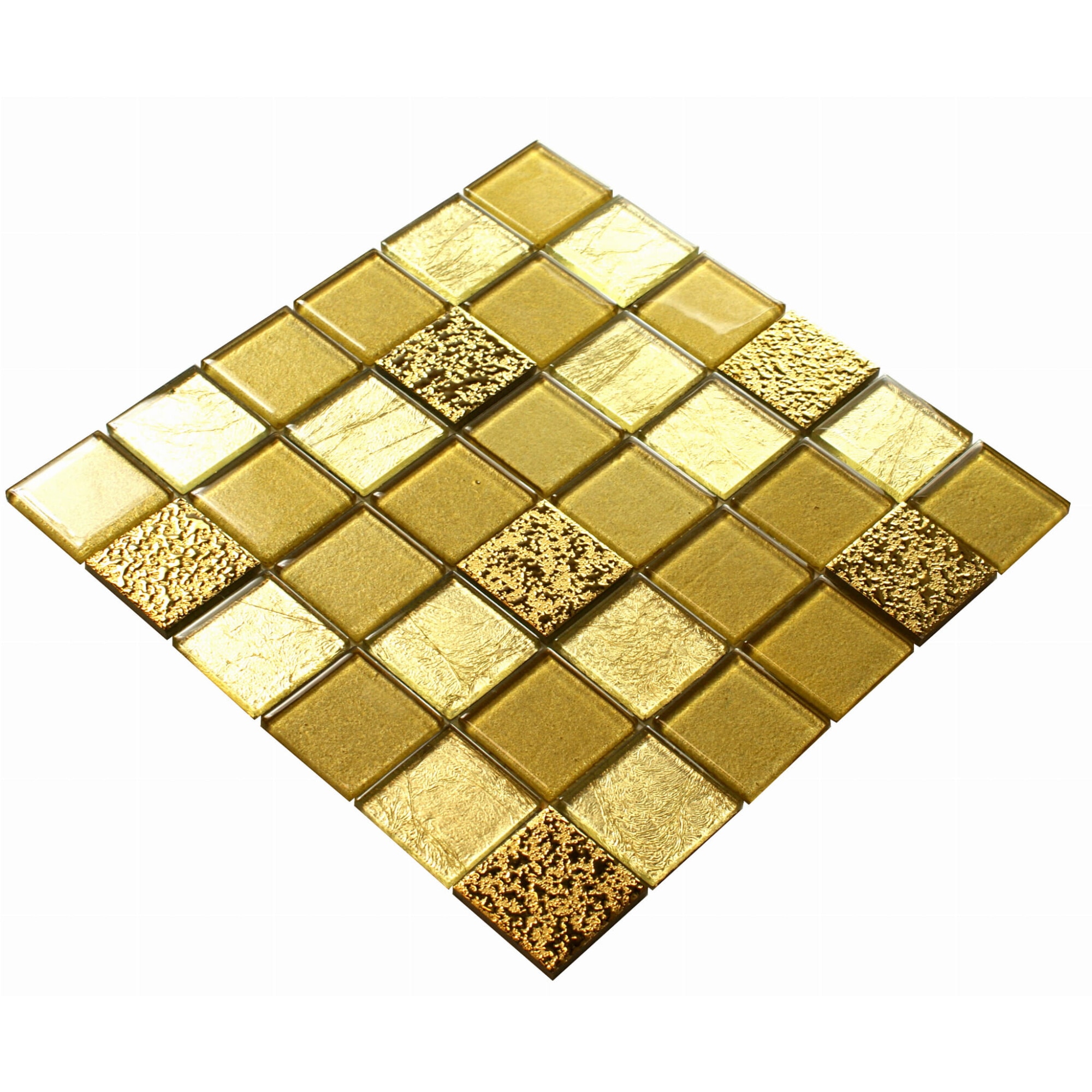 Arany üvegmozaik "GOLD MAGIC", dekoratív arany csempe konyhába és ...