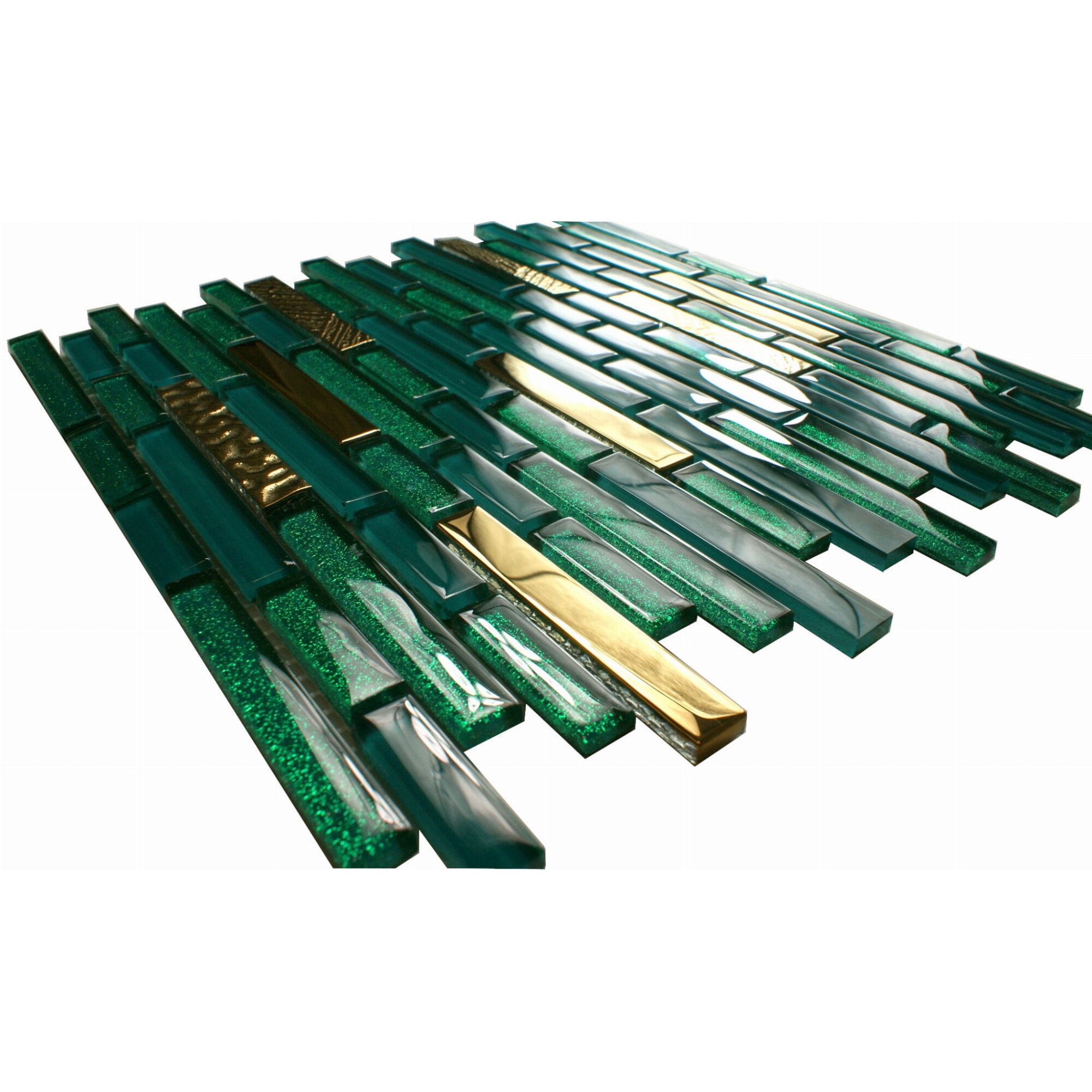 Mozaic din sticla verde "ALISEDA AGAT" Tigla mozaic verde inchis si ...