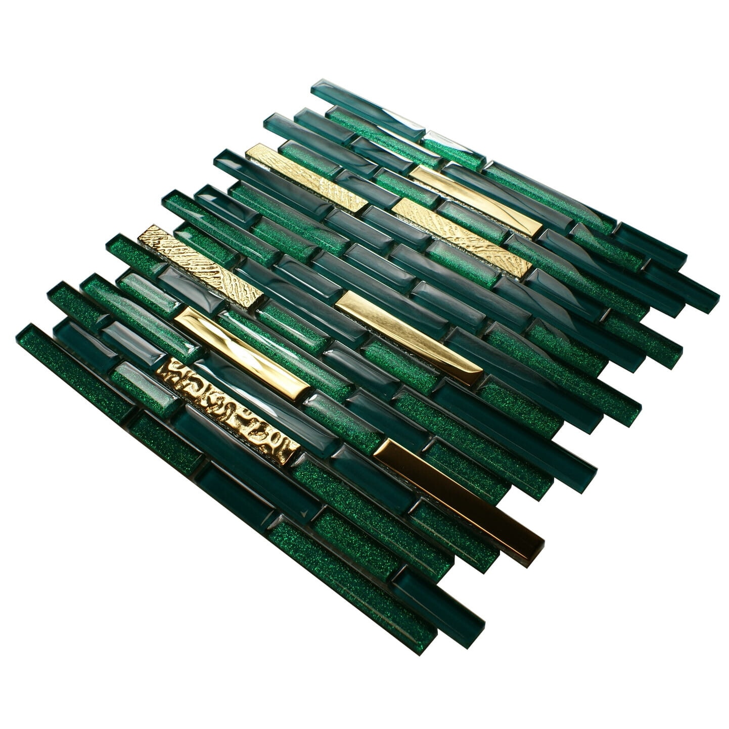 Mozaic din sticla verde "ALISEDA AGAT" Tigla mozaic verde inchis si ...