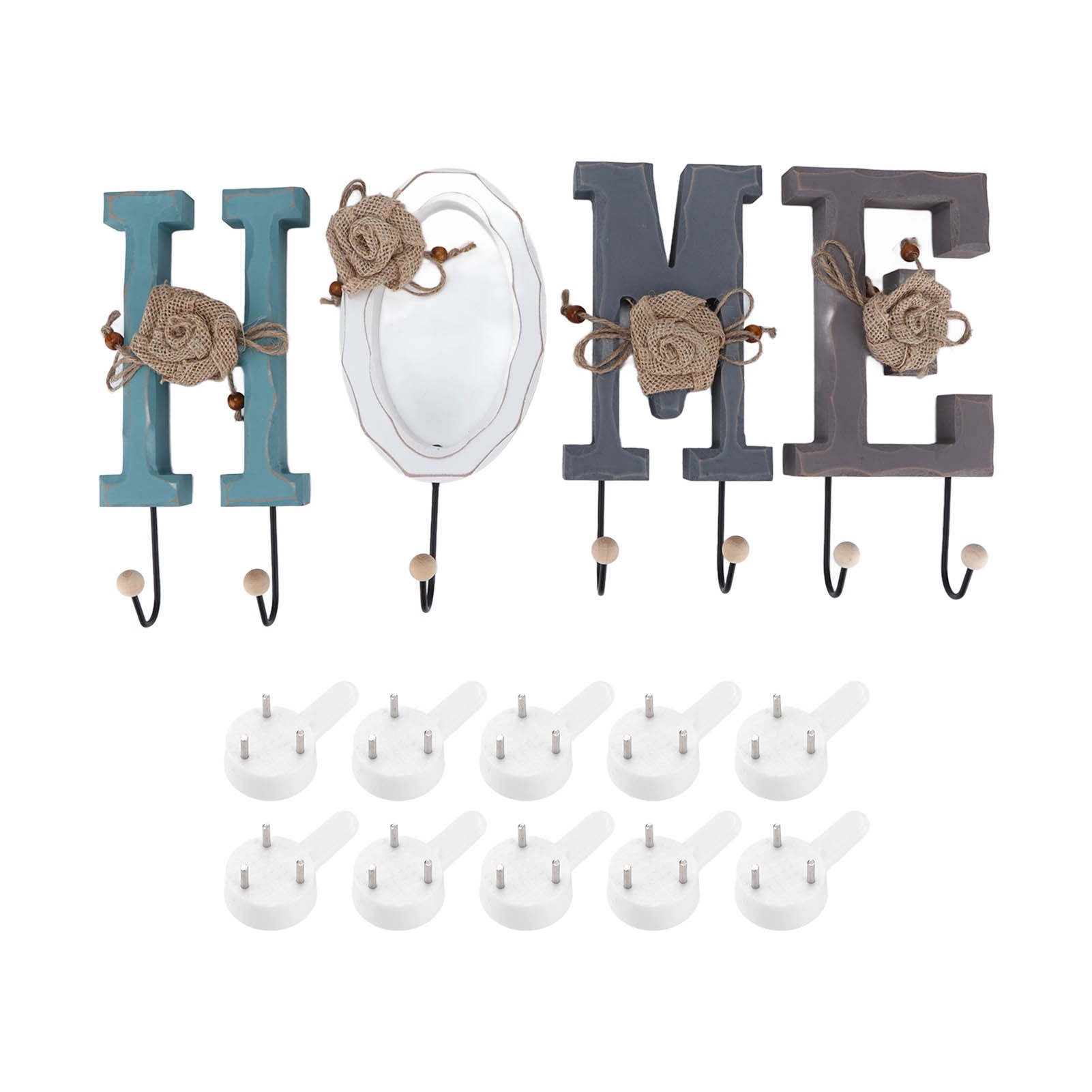 Semn decorativ pentru acasa, Bizaical, set 4 litere, material lemn si ...