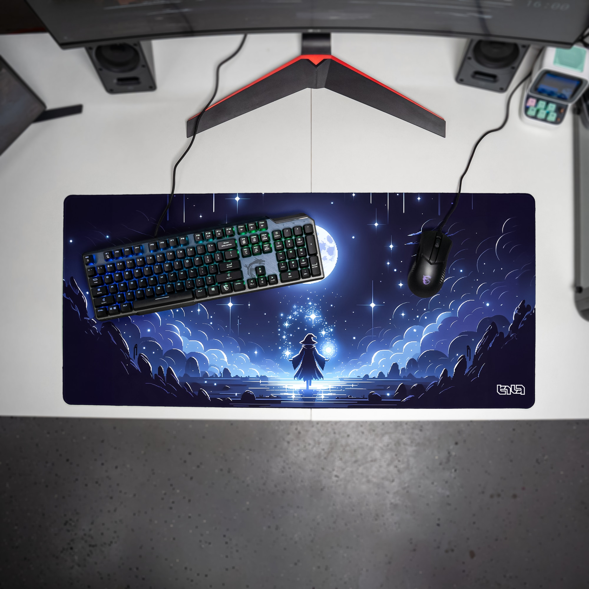 Mousepad, TILT, Moonlight Pixel, antiderapant, cusaturi manuale ...