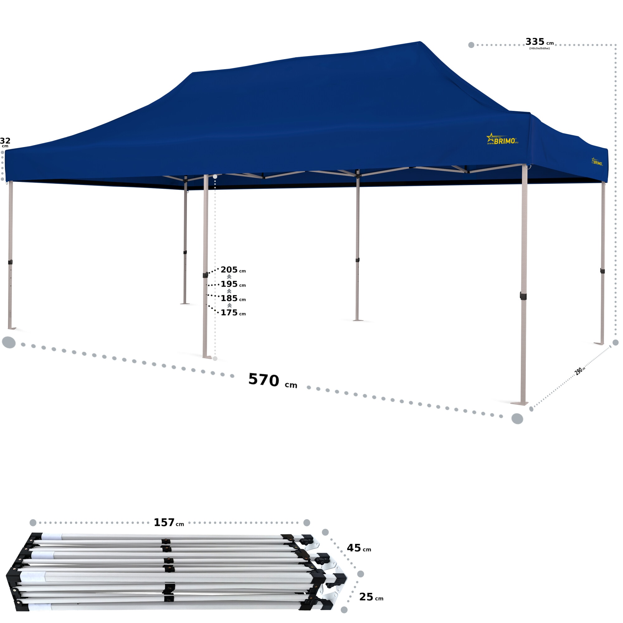 6x3 sátor pavilon, Star, Kék - eMAG.hu