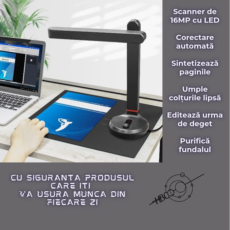Scanner HBCO® T16 ULTRA, Senzor UHD, Rezolutie IRIS, 16M Pixeli, AI ...