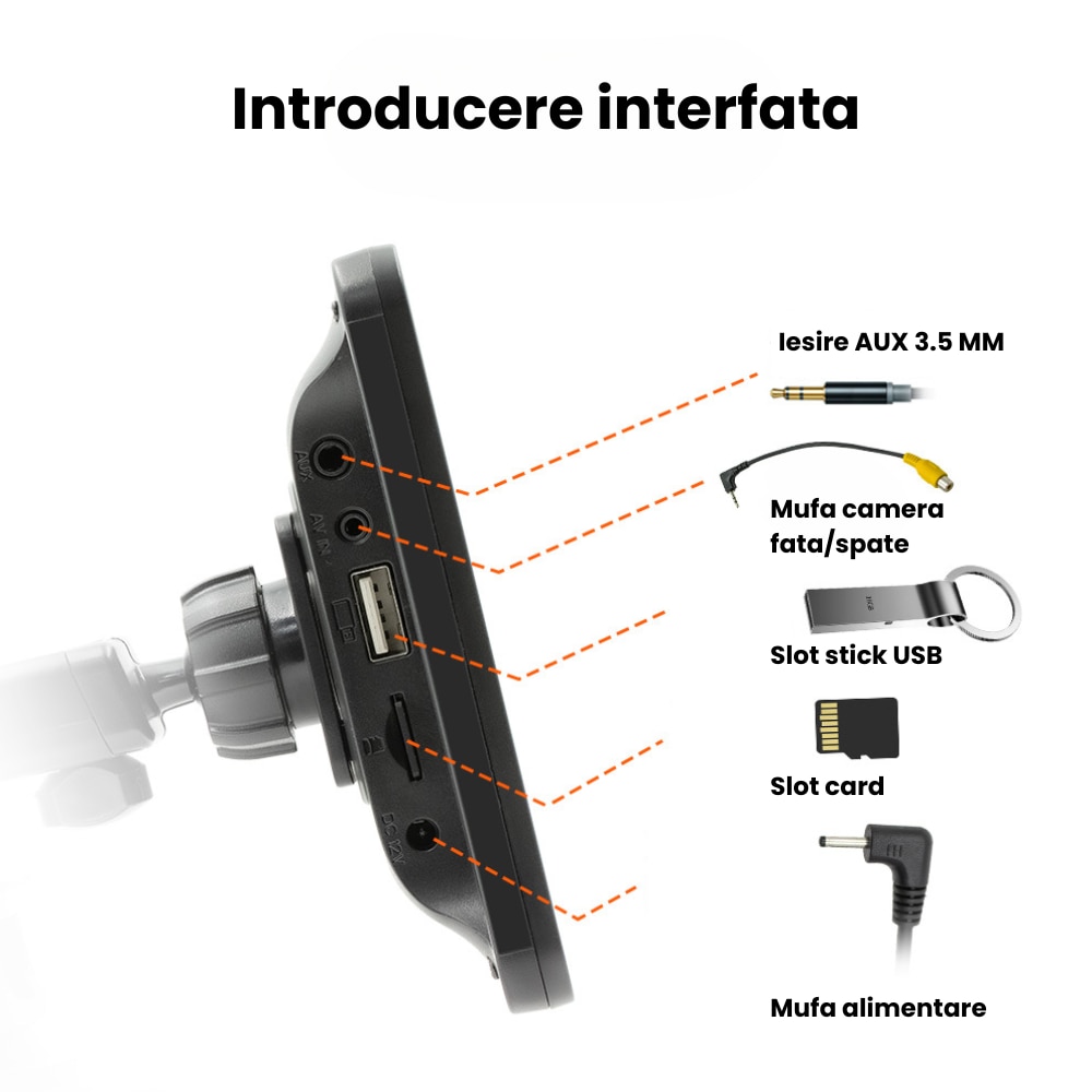 Navigatie Auto HASEPE cu Display 7 inch, CarPlay Wireless, Android Auto ...