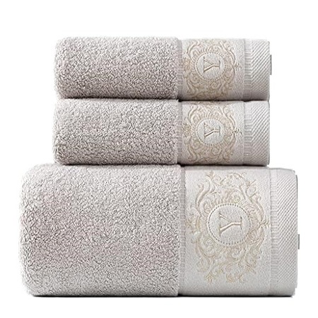 Set 3 Prosoape din Bumbac 100%, Pufoase, Non-iritant, Ideale pentru Spa ...